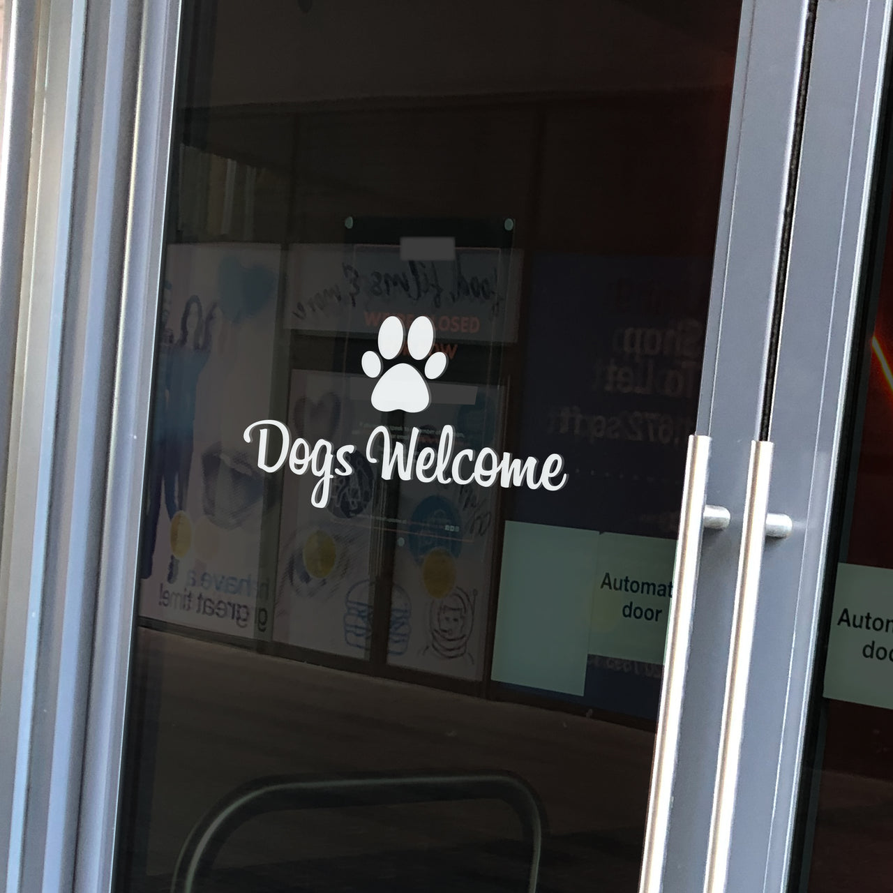 DOGS WELCOME - Business Shop Decal