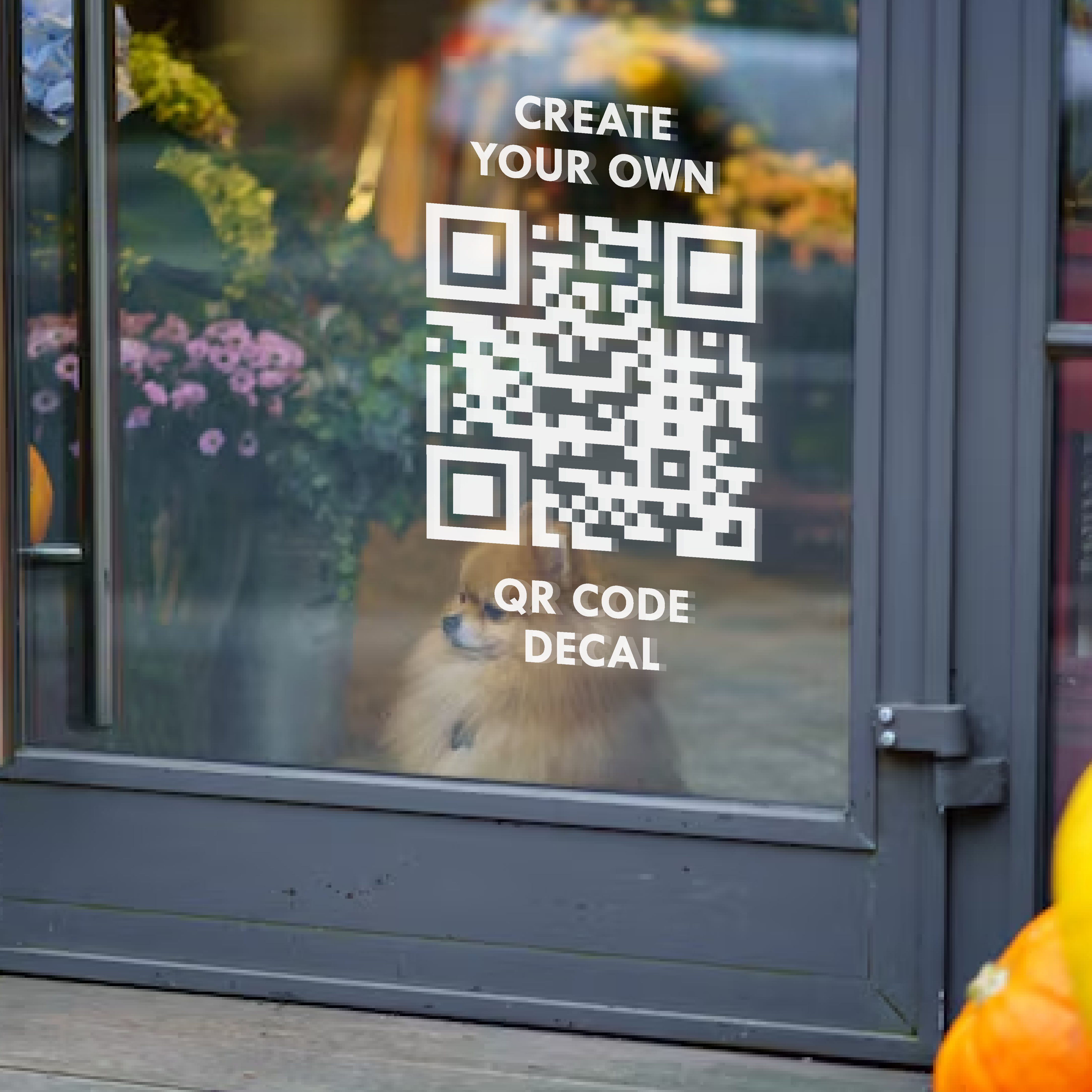 Custom Text QR Code Decal Sticker