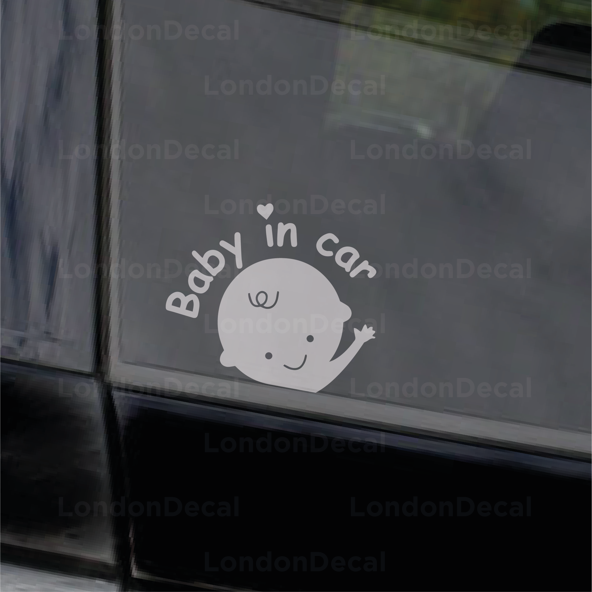 Baby In Car Vinyl Decal Sticker - LondonDecal