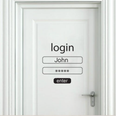 Personalised Login Name Door & Wall Vinyl Decal Sticker - LondonDecal
