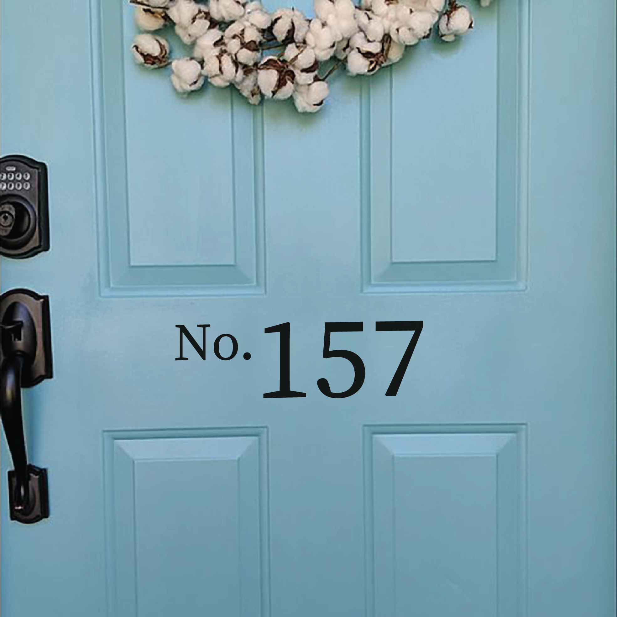 House Number Door Decal