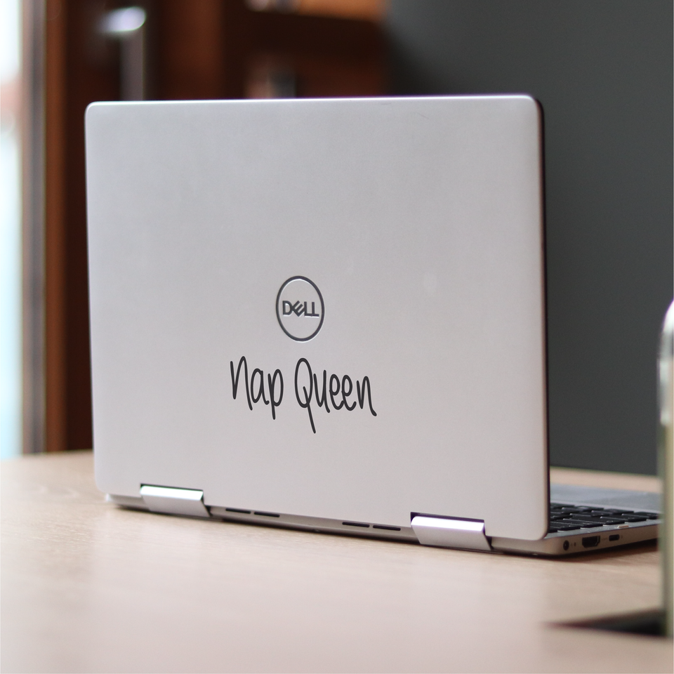 Nap Queen - Quote Laptop Vinyl Decal Sticker - LondonDecal
