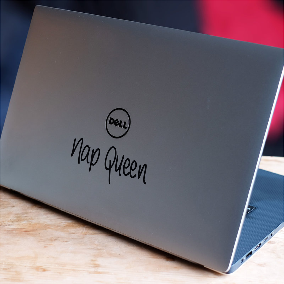 Nap Queen - Quote Laptop Vinyl Decal Sticker - LondonDecal