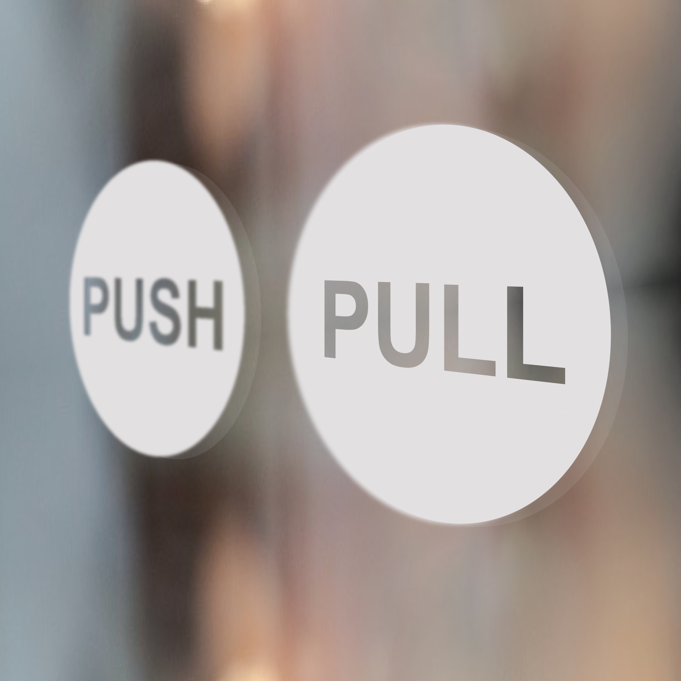 PUSH PULL - Business Shop Decal