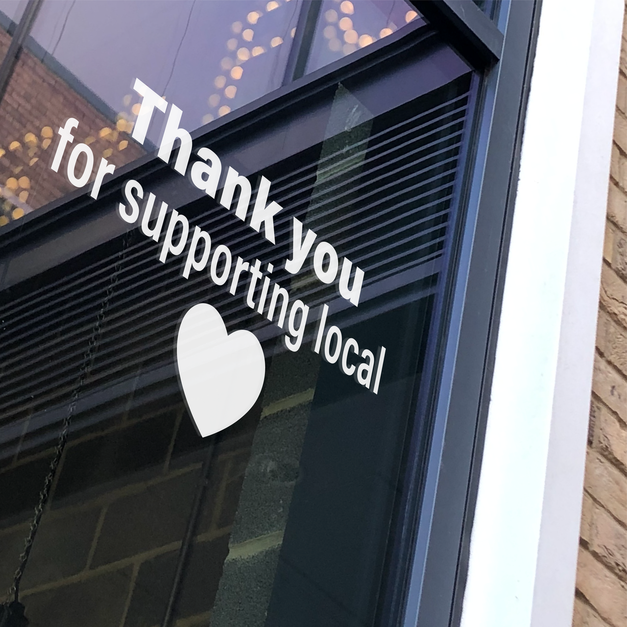Thank you for supporting Local - Business Shop Decal (Type 1)