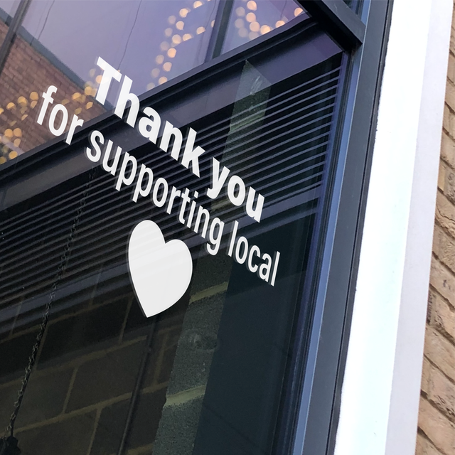 Thank you for supporting Local - Business Shop Decal (Type 1)