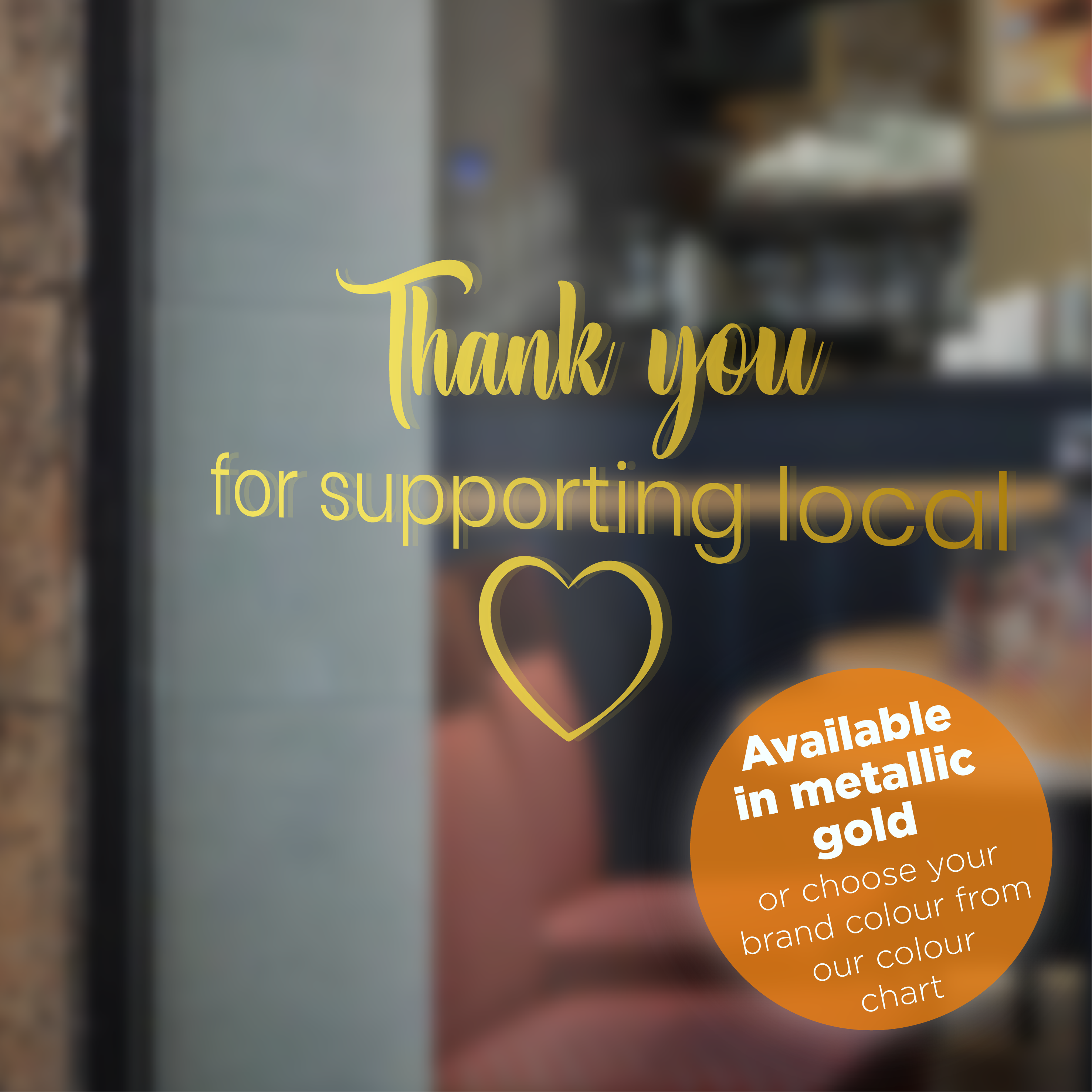 Thank you for supporting Local - Business Shop Decal (Type 2)