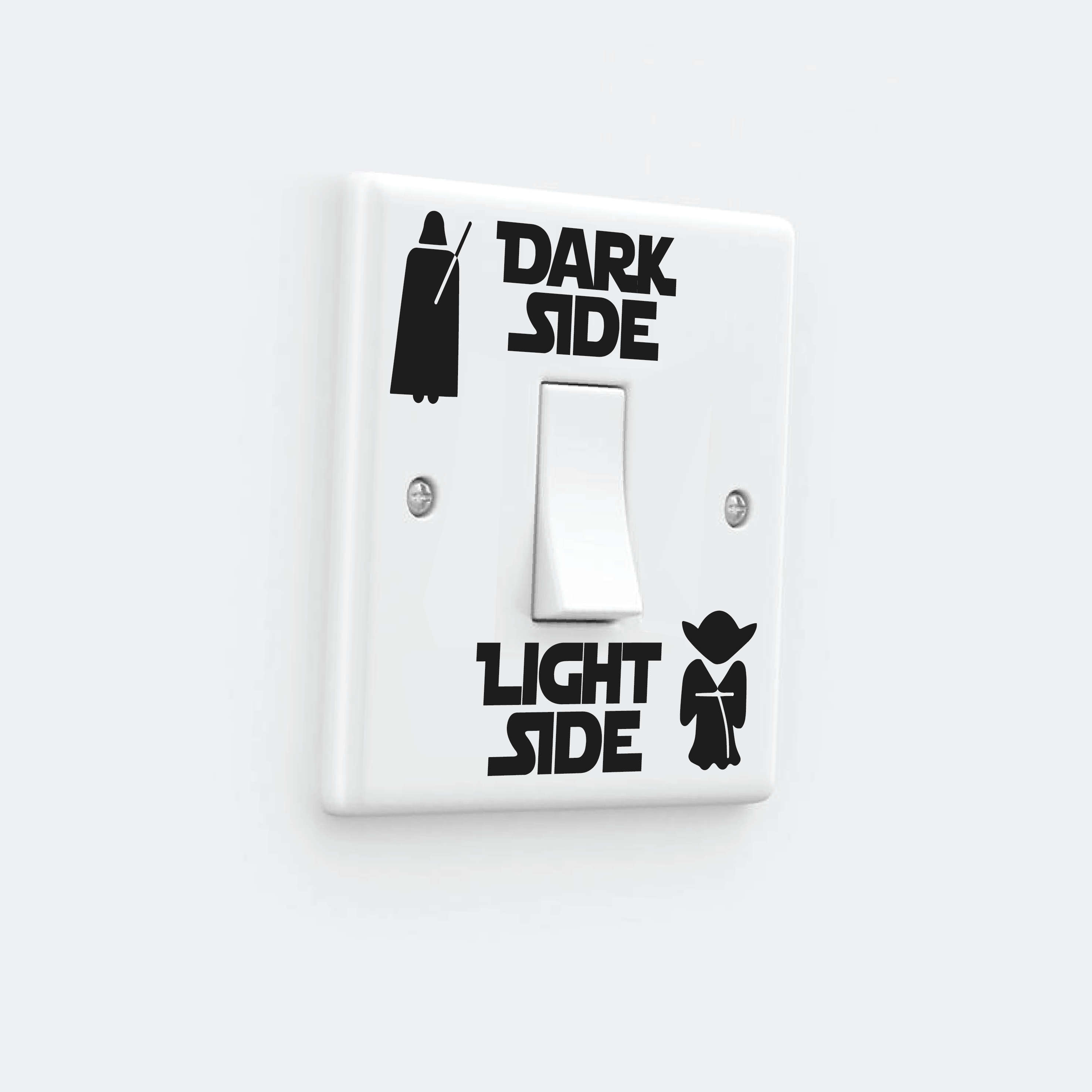 Dark Side Light Side - Light Switch Wall Vinyl Decal Sticker - LondonDecal