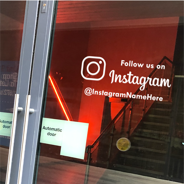 FOLLOW US ON INSTAGRAM - Social Media Window Decal (Type 1)