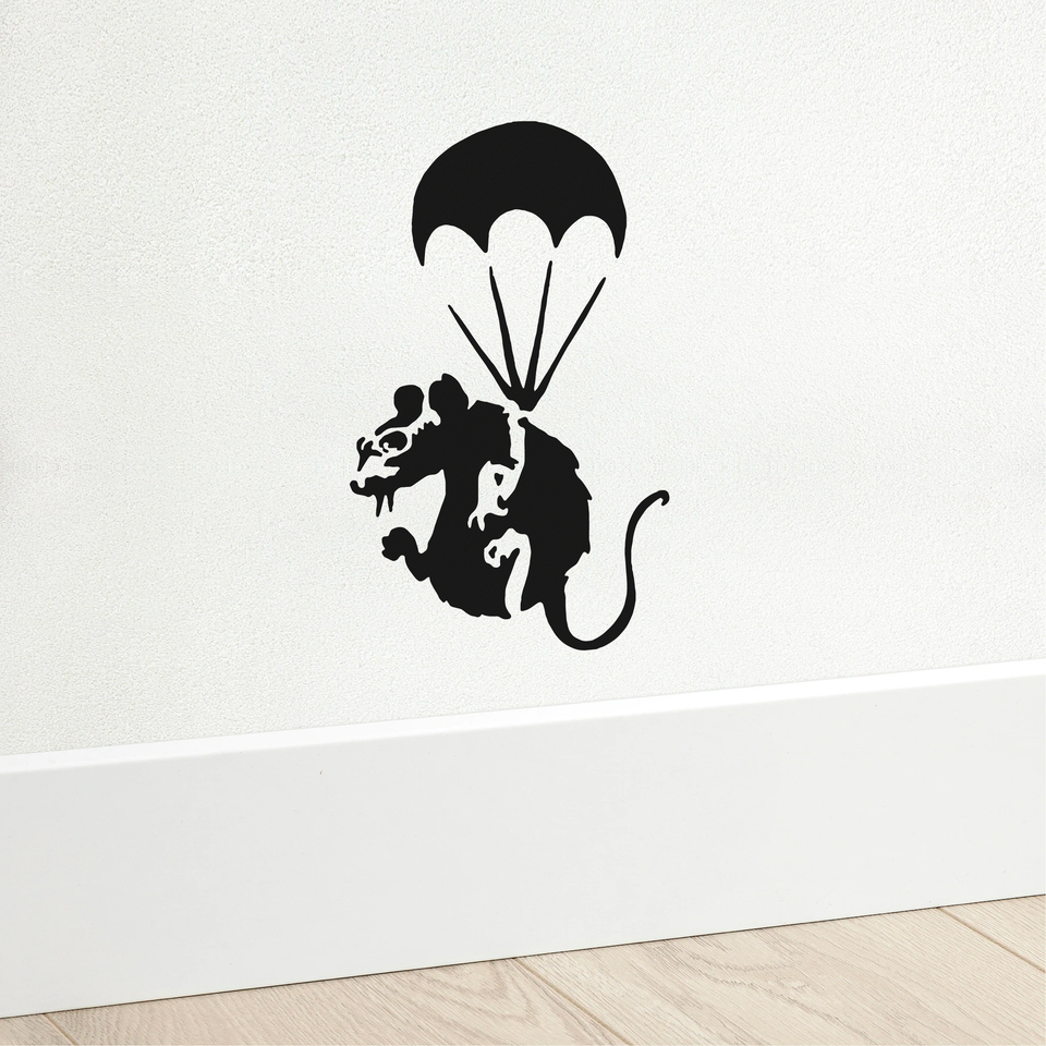 Banksy Parachute Rat Wall Vinyl Decal Sticker - LondonDecal