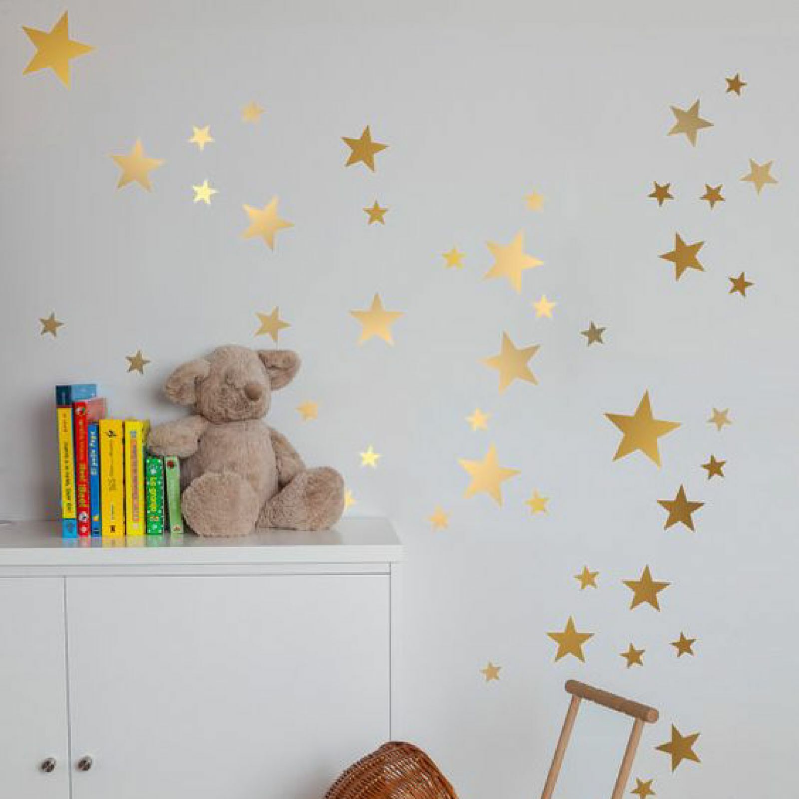 Gold Stars - Pack of 40 - Mixed Size Bedroom Nursery Wall Vinyl Decal ...