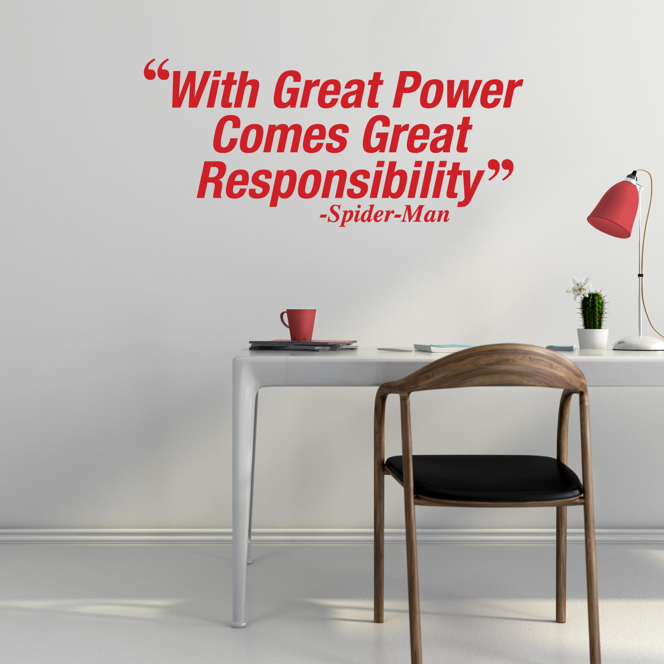 With Great Power Wall Vinyl Decal Sticker - LondonDecal