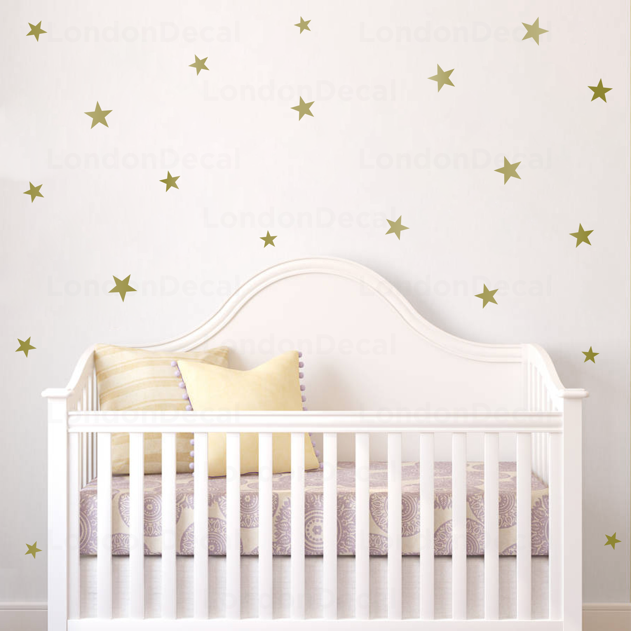 Gold Stars Wall Vinyl Decal Sticker - LondonDecal